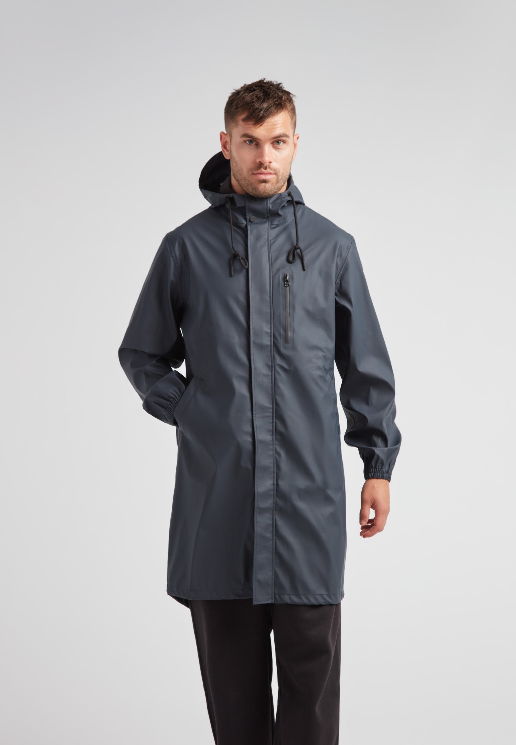Shop Unisex ELEMENTS Raincoat in Navy | JACK1T