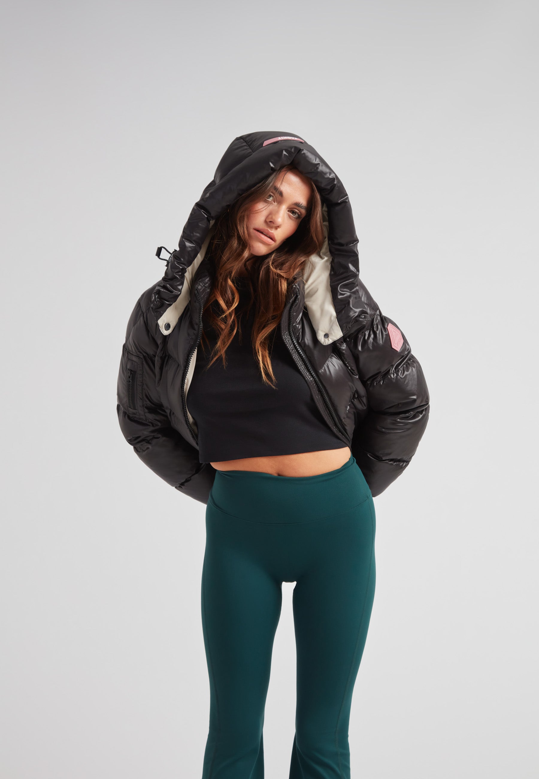 EZ Boxed Crop Down Puffer Jacket Lux Black - Stylish Warmth – JACK1T